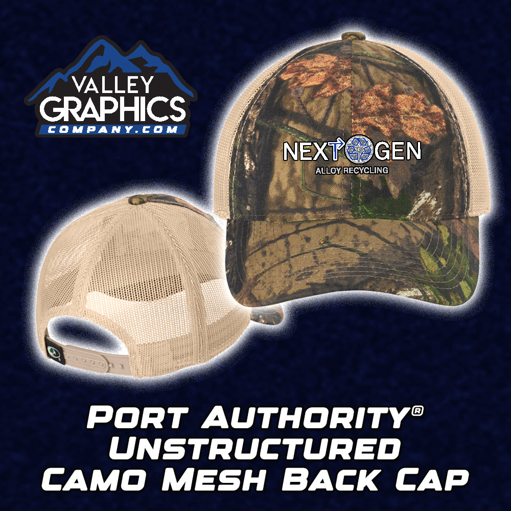 Unstructured Camouflage Mesh Back Cap - NextGen Alloy – Valley Graphics ...